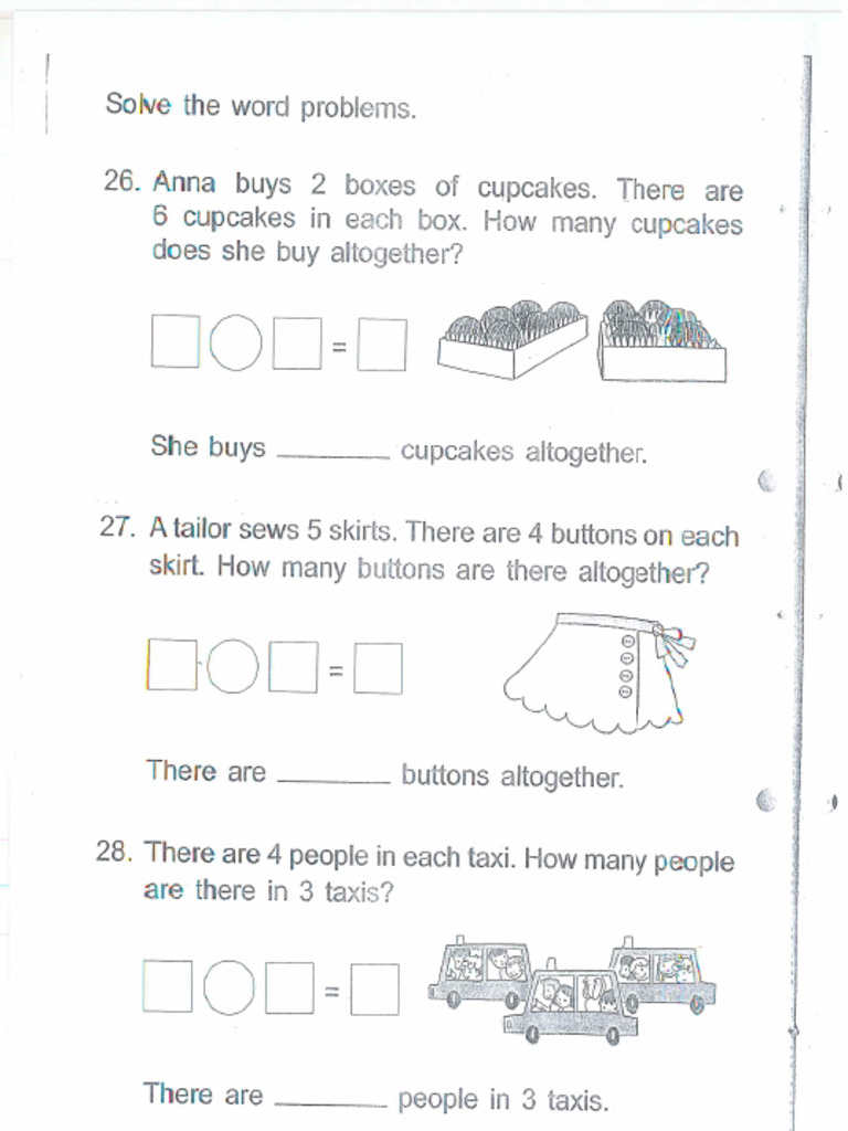 Basic Multiplication and Division Word Problems | PDF