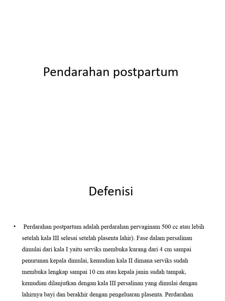 Pendarahan Postpartum: Jenis dan Penyebab | PDF | Agama & Spiritualitas