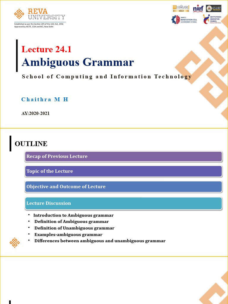 Understanding Ambiguous Grammar Concepts | PDF | Parsing | Language Mechanics