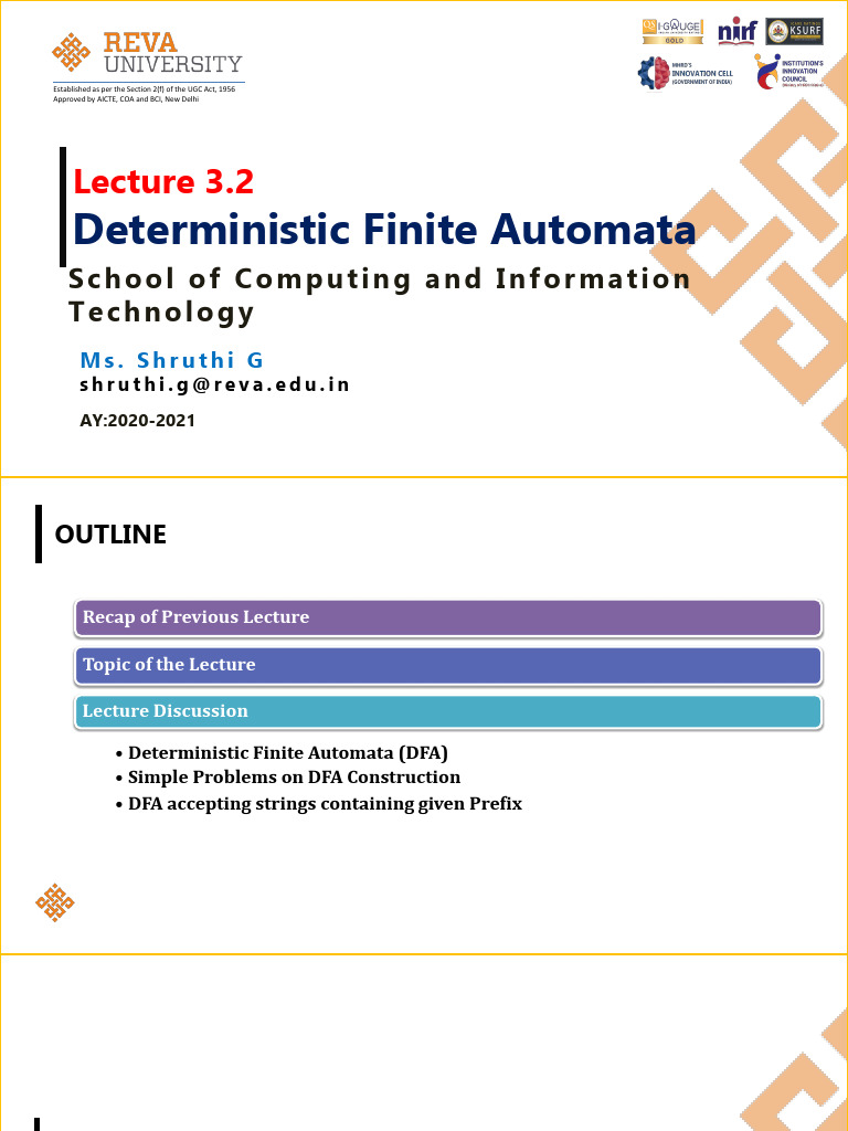 FAFL-Final-Lecture 3.2 | PDF | Theory Of Computation | Models Of Computation