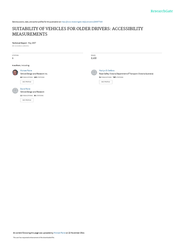 Paine Accessibility Measurements | PDF | Accessibility | Human Factors ...