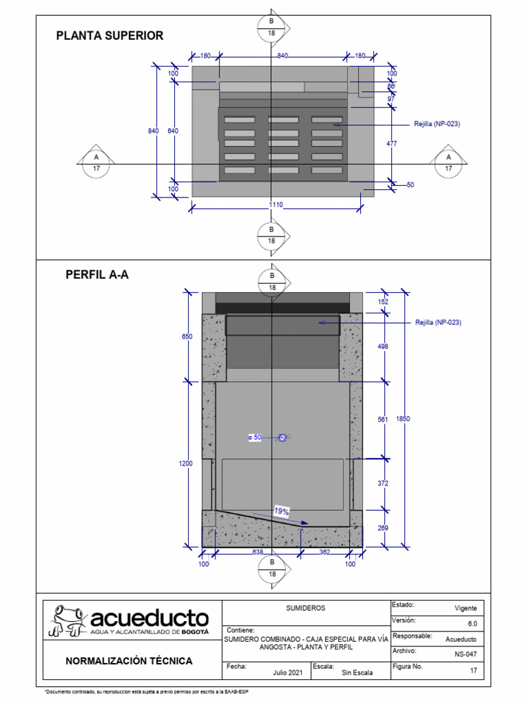 NS-047 Anexo E. Sumidero Combinado Con Caja Especial | PDF