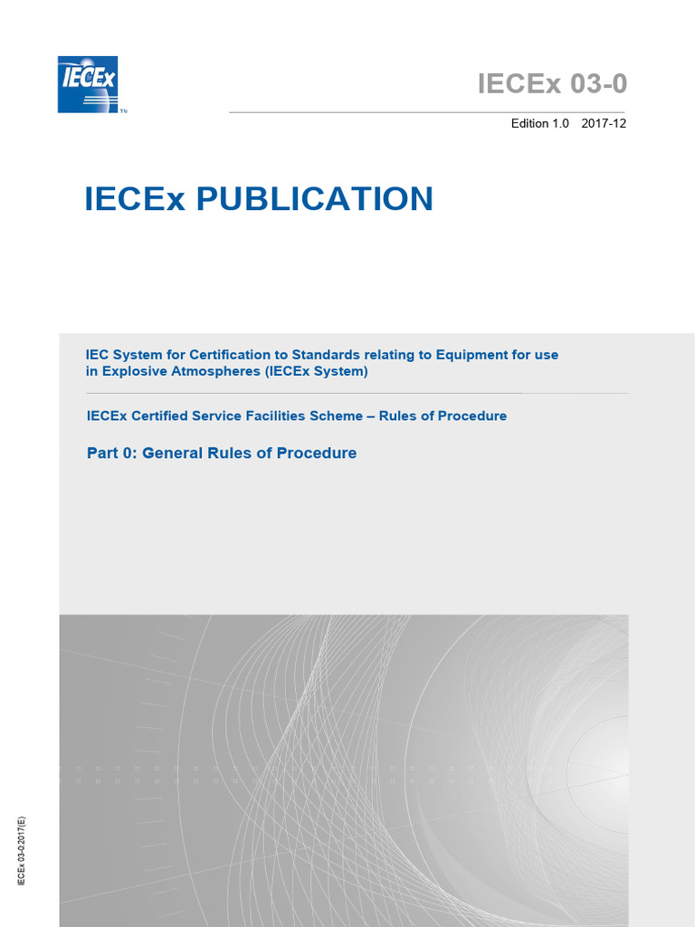 IECEx 03 0 Ed1.0 | PDF | International Electrotechnical Commission ...