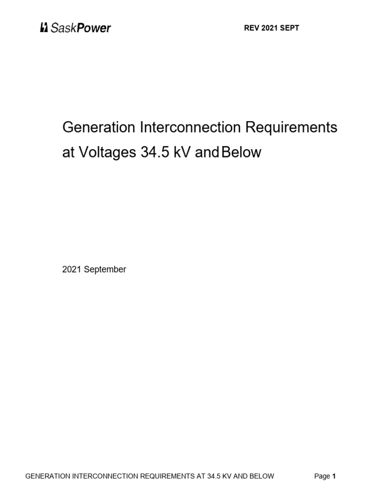 Requirements Interconnection Generation 345kV | PDF | Electric Power Distribution | Electric ...
