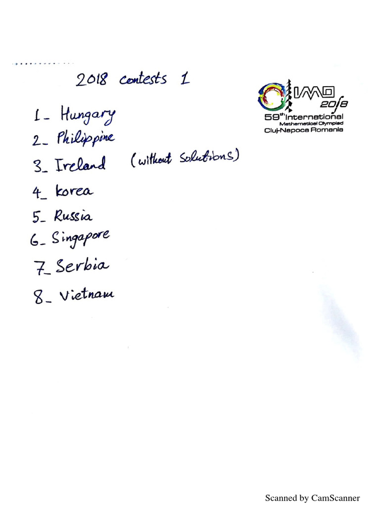 2018 National Contests 1 | PDF