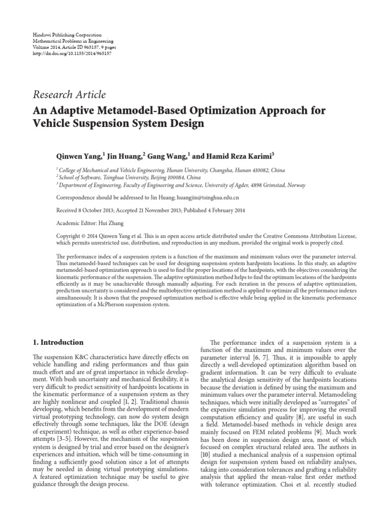 An Adaptive Metamodel-Based Optimization Approach | PDF | Mathematical Optimization | Mean ...