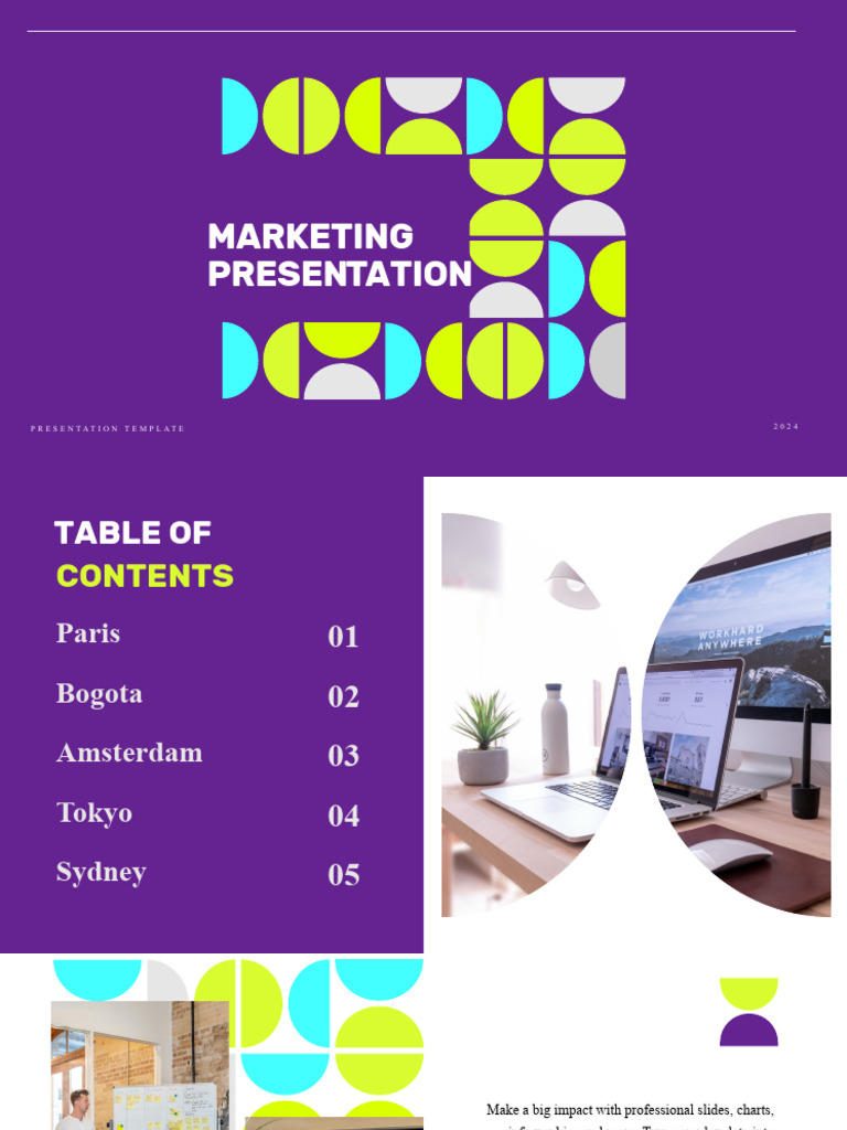 Marketing Presentation Template | PDF | Infographics | Graphic Design