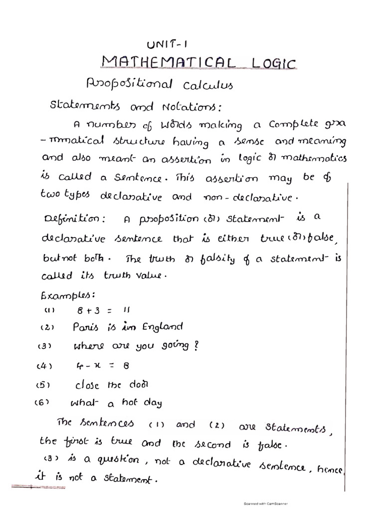 Jntuk 2-1 Mfcs - Unit-1 | PDF