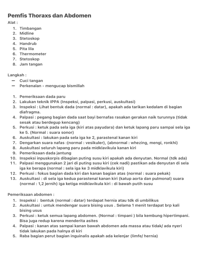 Pemfis Thoraxs Dan Abdomen | PDF | Pengembangan Diri