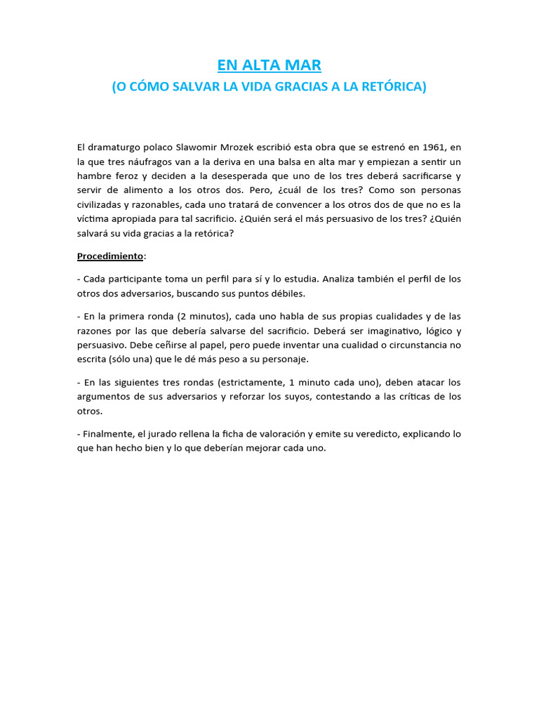 En Alta Mar | PDF