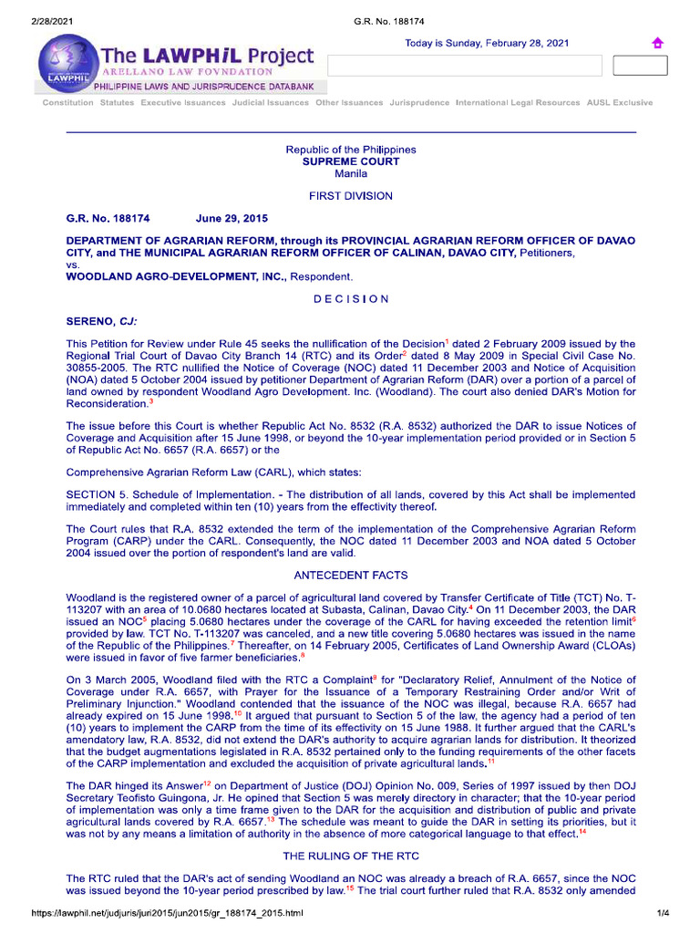 DAR V Woodland | PDF