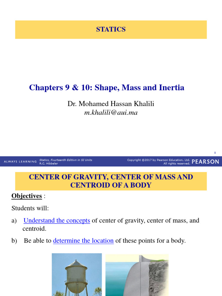 Chapter9&10 ShapeMassInertia | PDF | Center Of Mass | Beam (Structure)