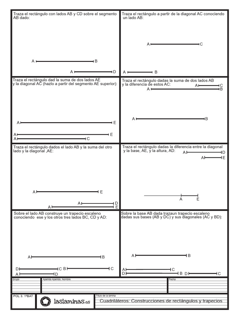 Cuadrilateros 1 Rectan, Trapecios | PDF | Rectángulo | Euclides