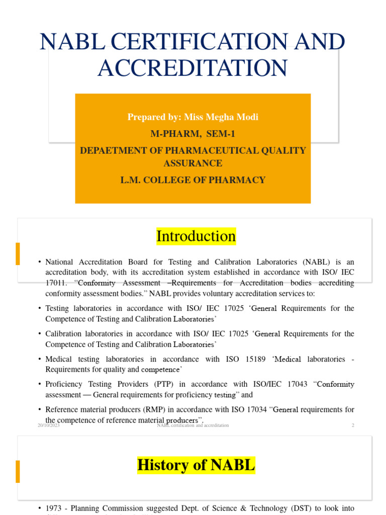 NABL Certification Overview | PDF | Quality Management