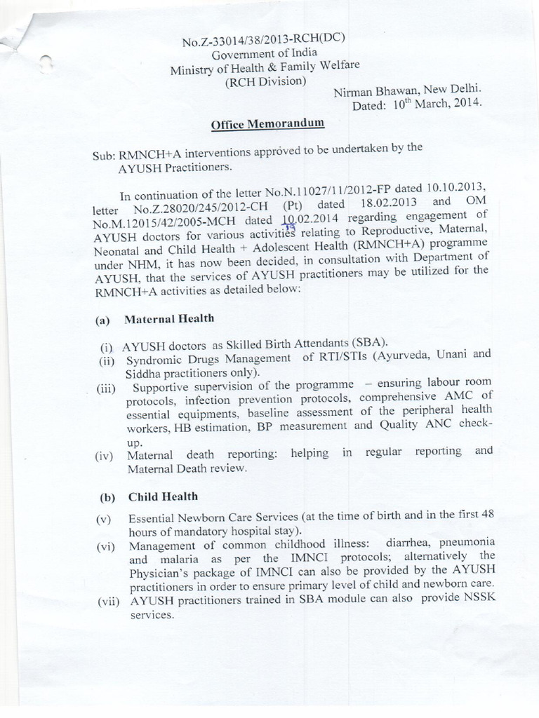 Common Orders Rmncha | PDF