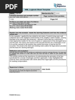 WBL Logbook Sheet Template Guide | PDF | Career & Growth