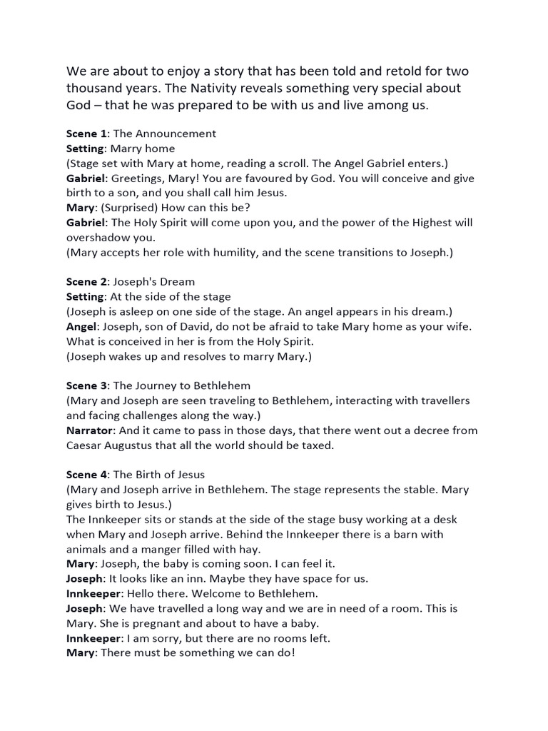 Nativity Play | PDF | Mary, Mother Of Jesus | Nativity Of Jesus