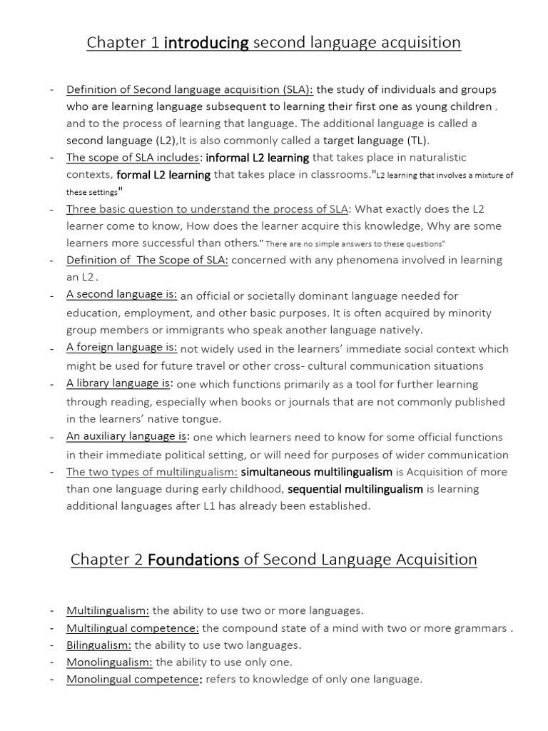 Understanding Second Language Acquisition | PDF | Second Language Acquisition | Second Language