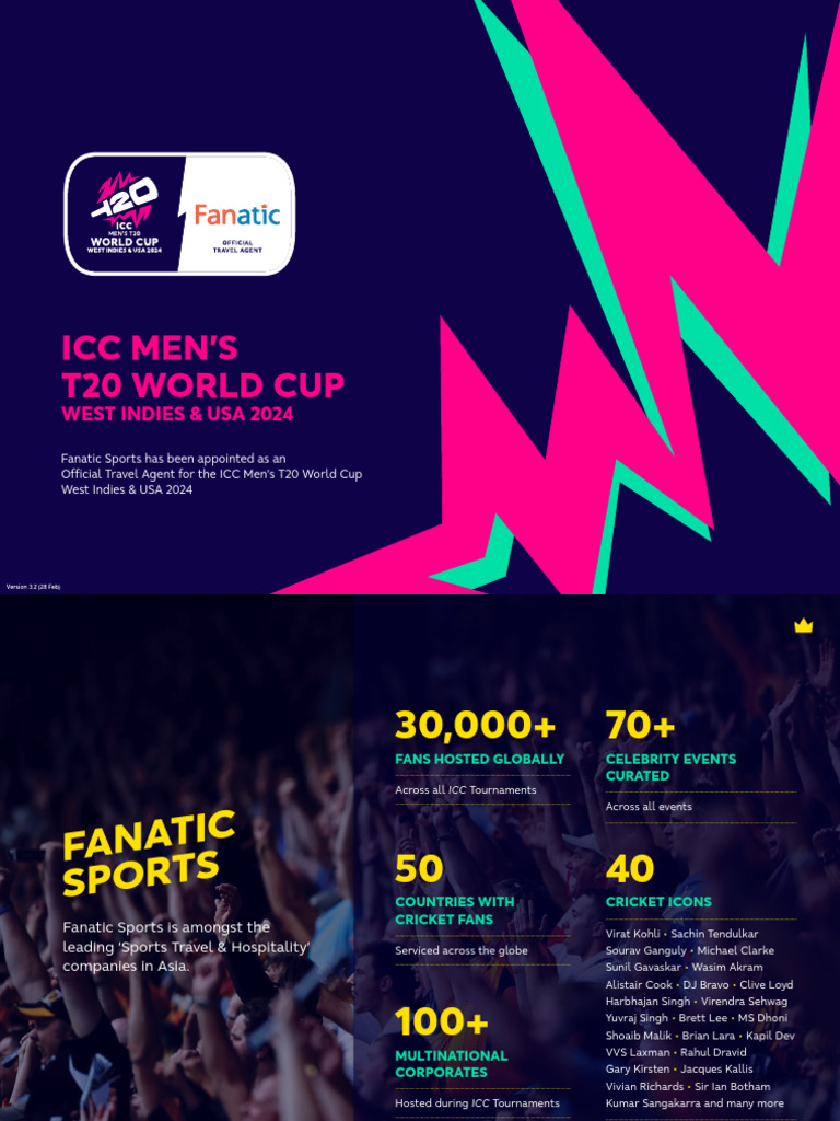 T20 World Cup 2024 Travel Packages | PDF | Hotel | Cricket