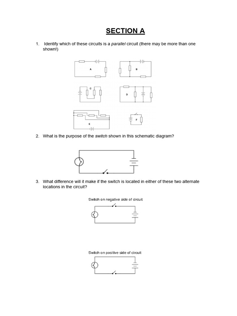 Worksheet On Electricity | Download Free PDF | Electrical Network | Resistor