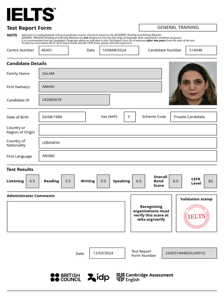 IELTS Results | Download Free PDF | International English Language ...