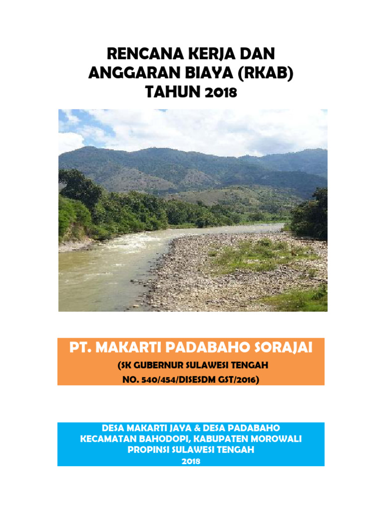 Rkab PT - Mps 2018 | PDF | Teknologi & Rekayasa