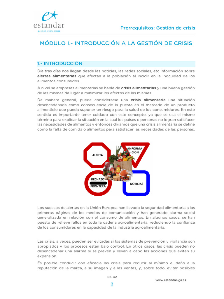 Gestión de Crisis Alimentaria en Cocina | PDF | Análisis de Riesgo y ...