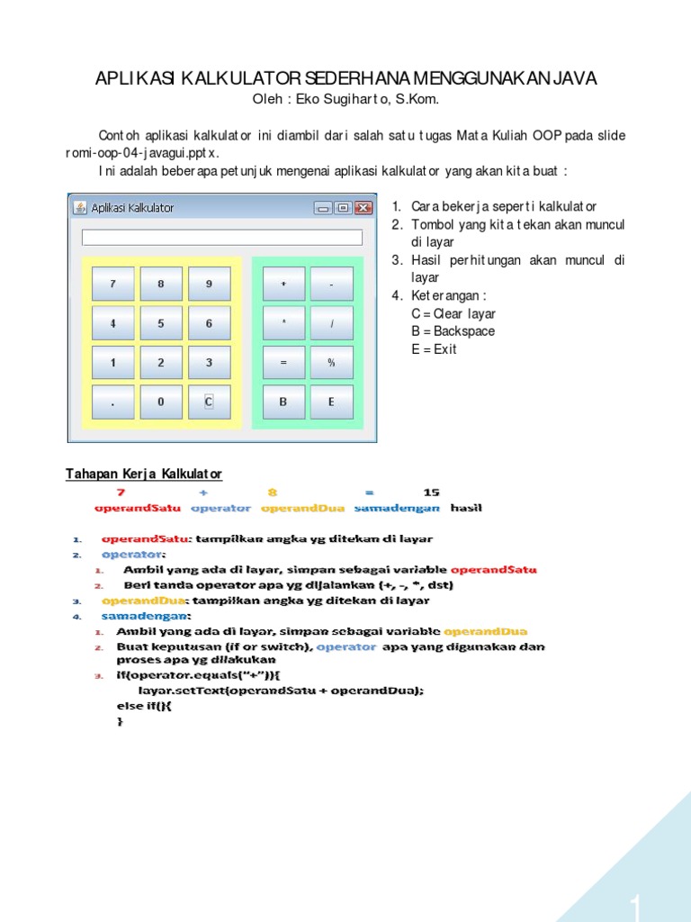 Aplikasi Kalkulator | PDF | Komputer