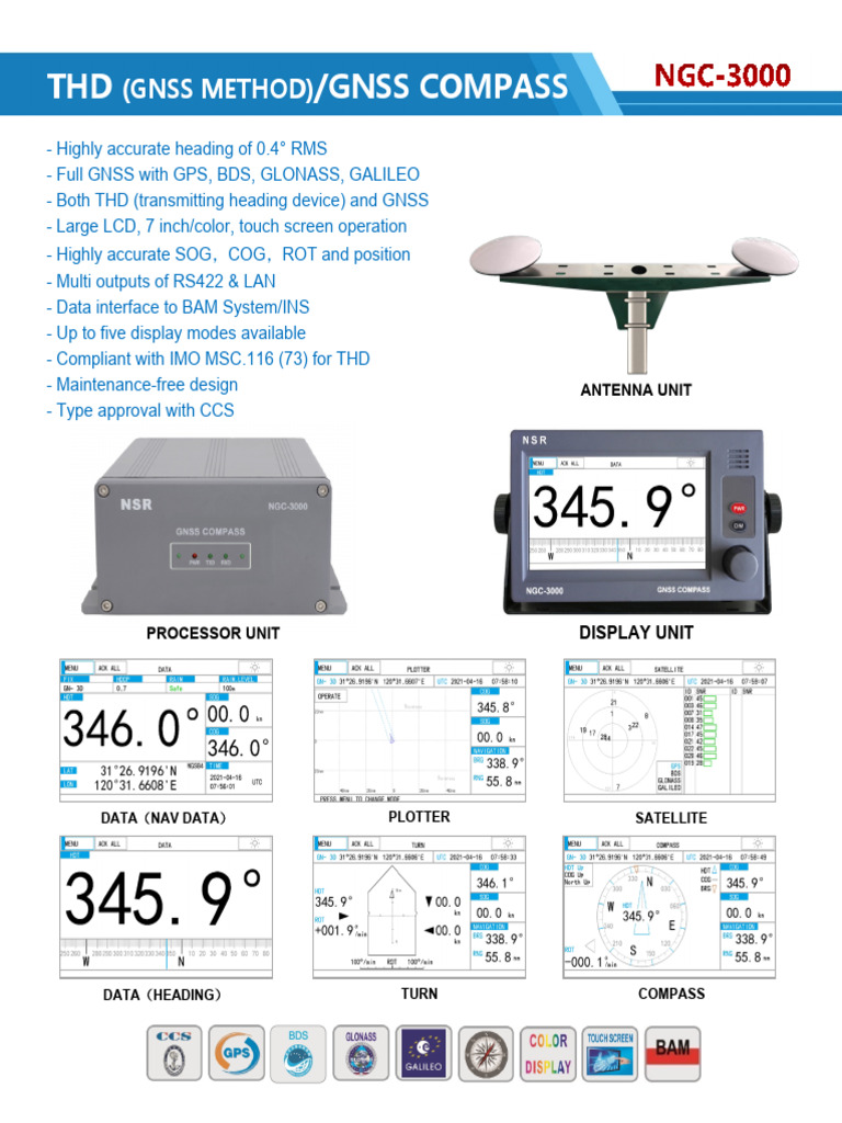 70 NSR-NGC-3000 Satellite Compass GNSS | PDF | Global Positioning System | Information And ...