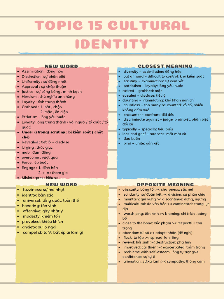 Topic 15 Cultural Identity | PDF