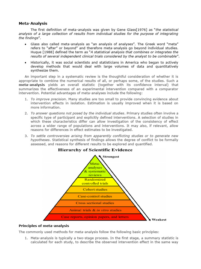 Meta Analysis-1 | PDF | Meta Analysis | Systematic Review