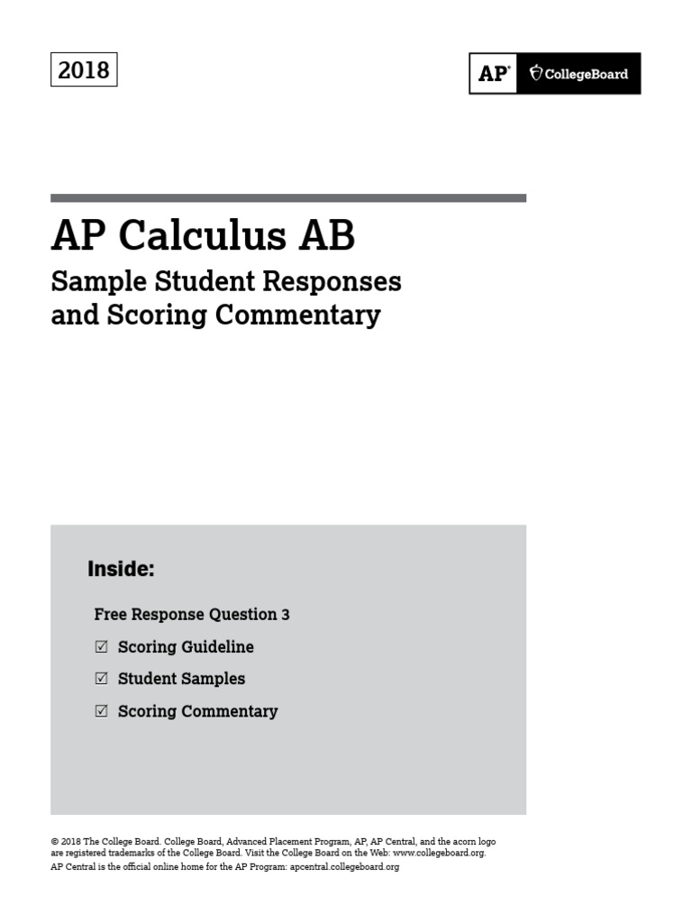 Ap18 Calculus Ab q3 | PDF | Mathematical Concepts | Functions And Mappings