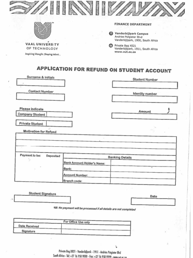 Refund Form | PDF