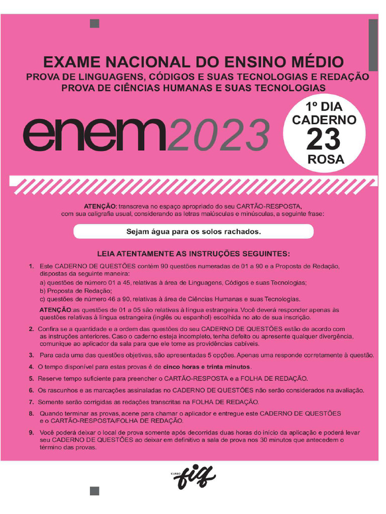 Simulado Fiq 02 - Dia 01 | PDF