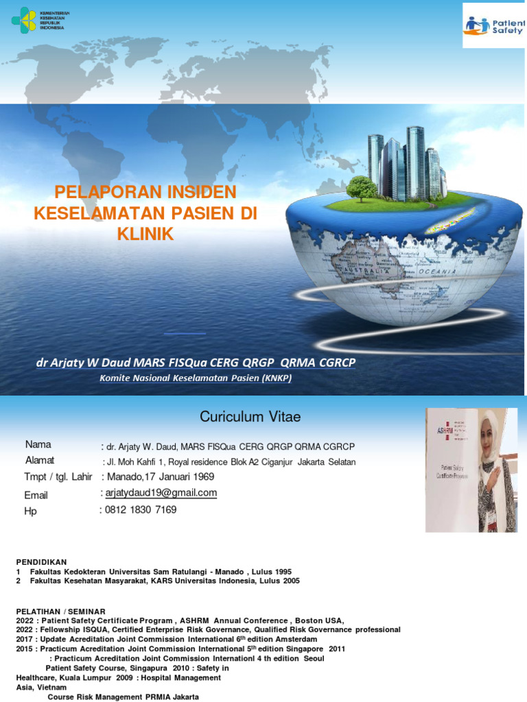 Pelaporan IKP Di Klinik DR Arjaty Daud 2024 | PDF