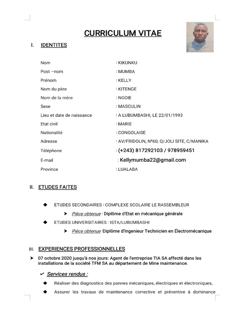 CV Technicien | PDF