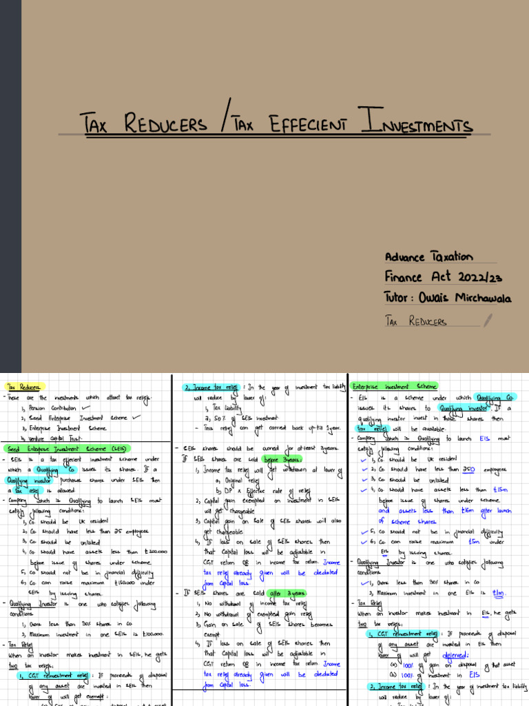 Chapter 3 Tax Reducers | PDF | Taxes | Investing