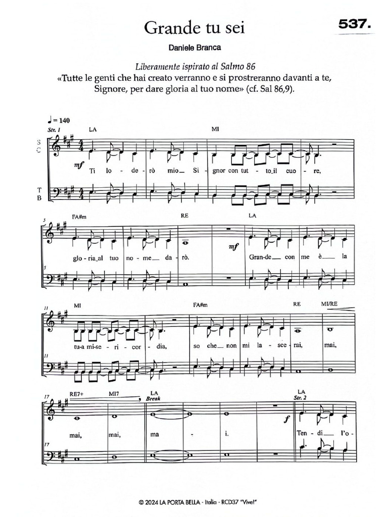 537 - Grande Tu Sei | PDF