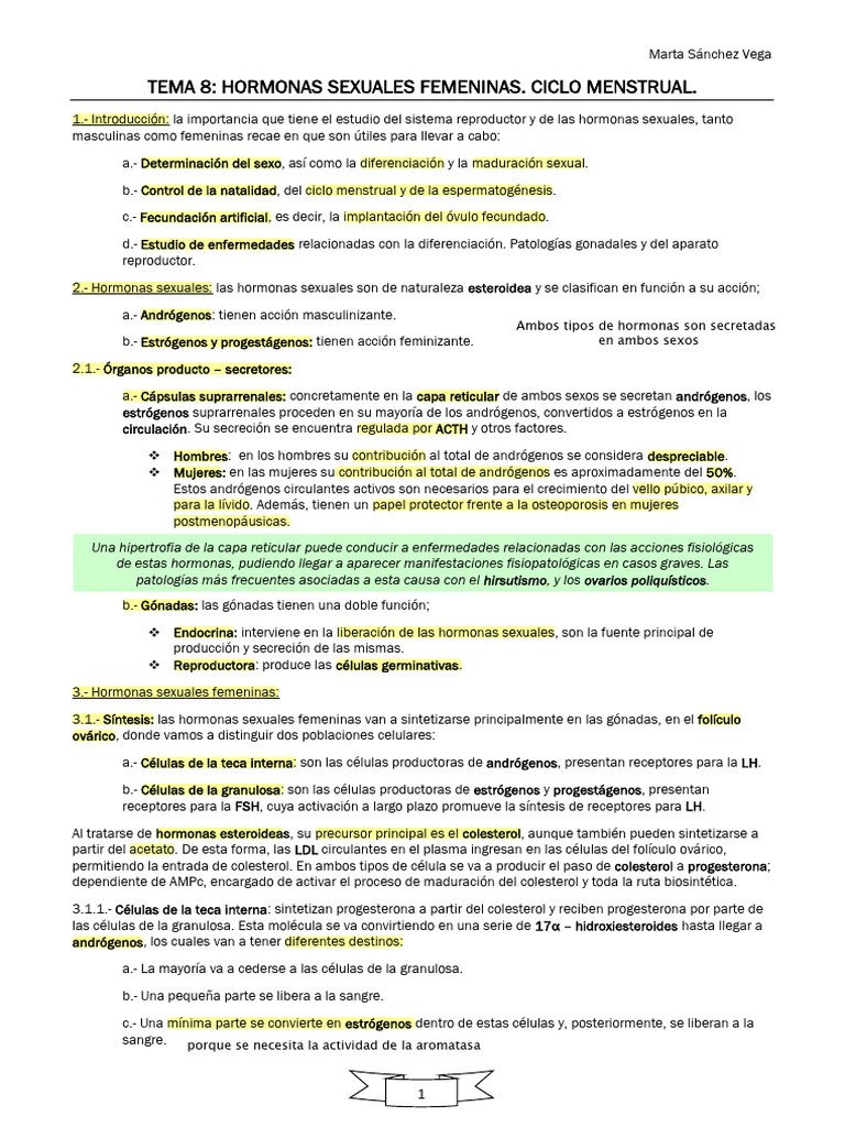 Hormonas Femeninas y Ciclo Menstrual | PDF | Hormona luteinizante | Ciclo menstrual