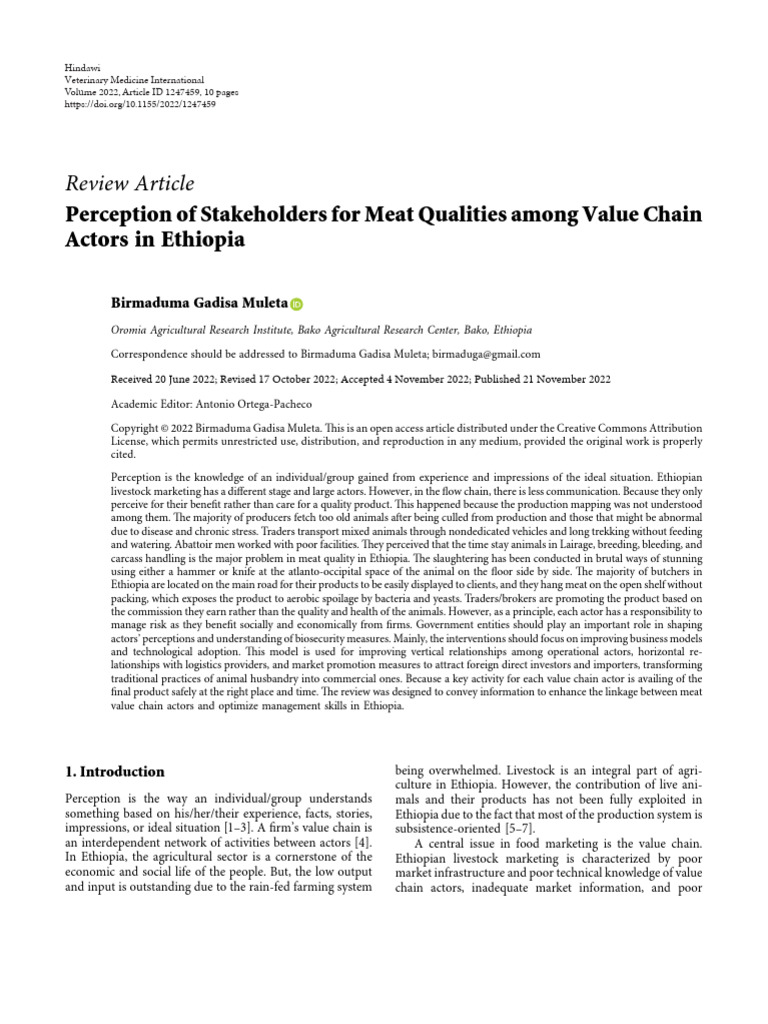 Birmaduma Gadisa | PDF | Livestock | Meat