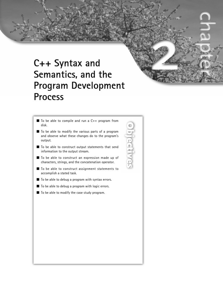 C Syntax And Semantics And The Program Development Process Pdf