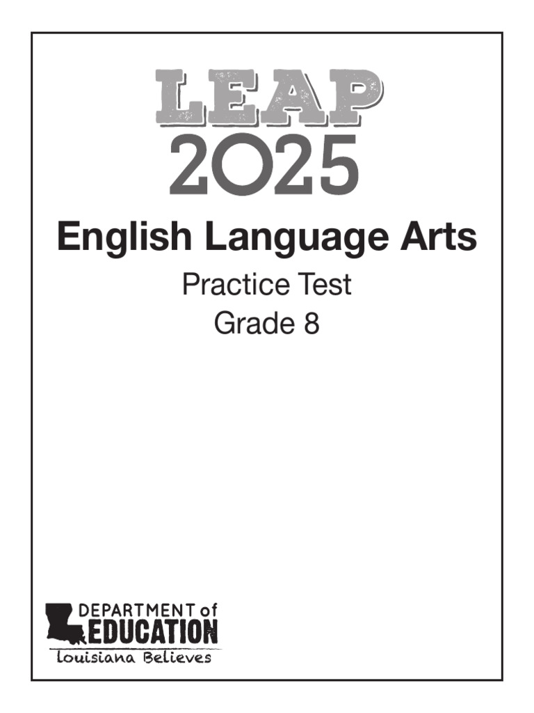 Grade 8 Practice Test ELA | PDF | Phonograph