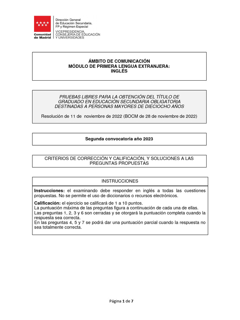 2023-05-23 SOLUCIONARIO Amb. Com. (INGLÉS) - Unlocked | PDF