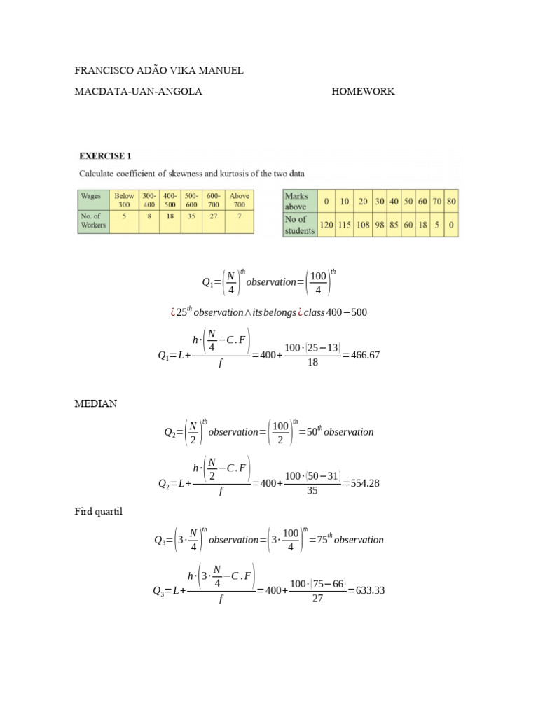 TAREFA | PDF | Arithmetic | Statistical Models