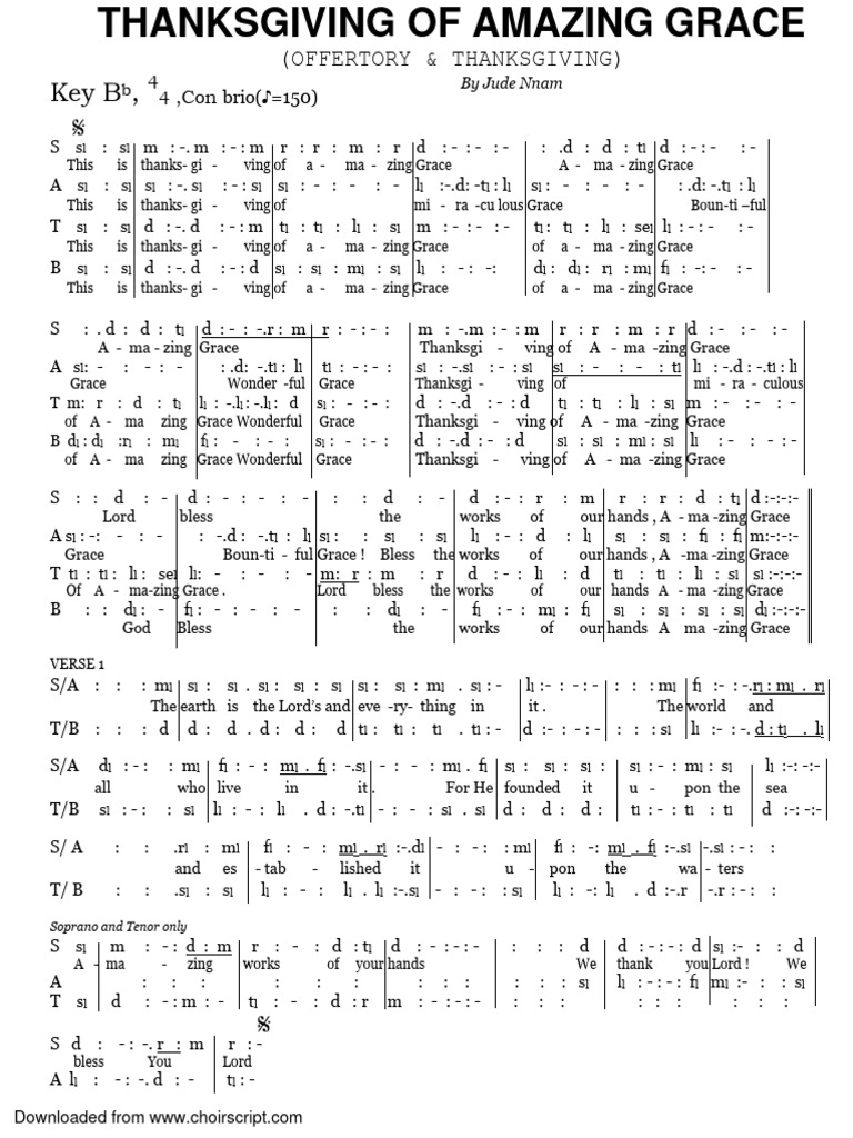 (Choirscript - Com) - This-Is-Thanksgiving-Of-Amazing-Grace-By-Jude ...
