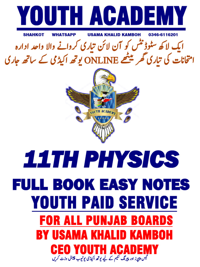 11th Physics Notes by Youth Academy | PDF | Significant Figures | Physics