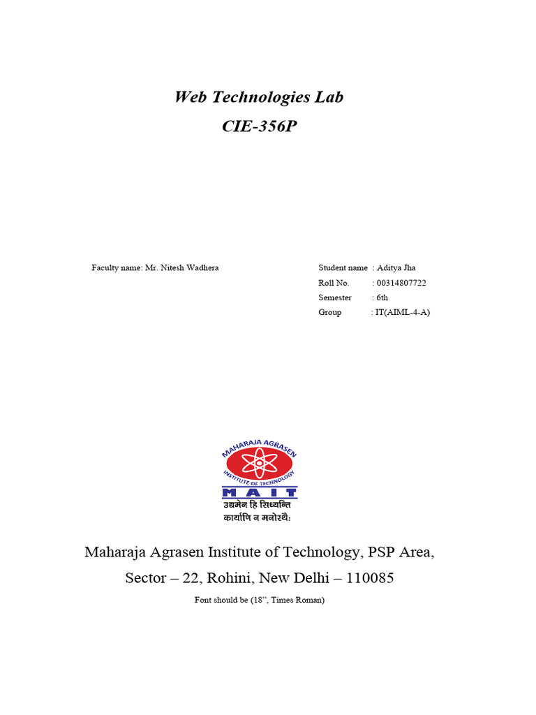 WEB TECH File Format | PDF | Engineering | Html