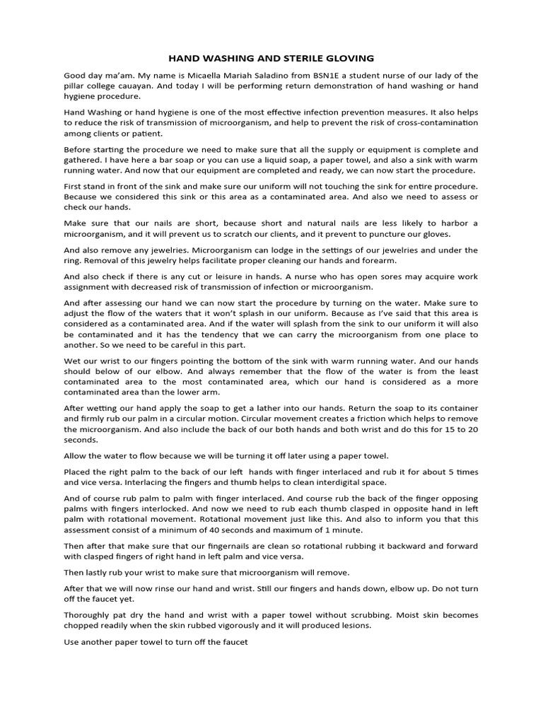 Hand Washing | PDF | Hand Washing | Clinical Medicine