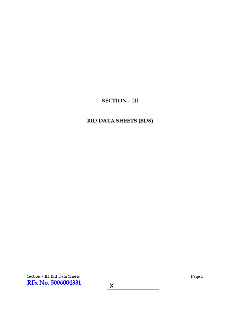 03 Bid Data Sheets (BDS) - Section-III | PDF | Cheque | Banks