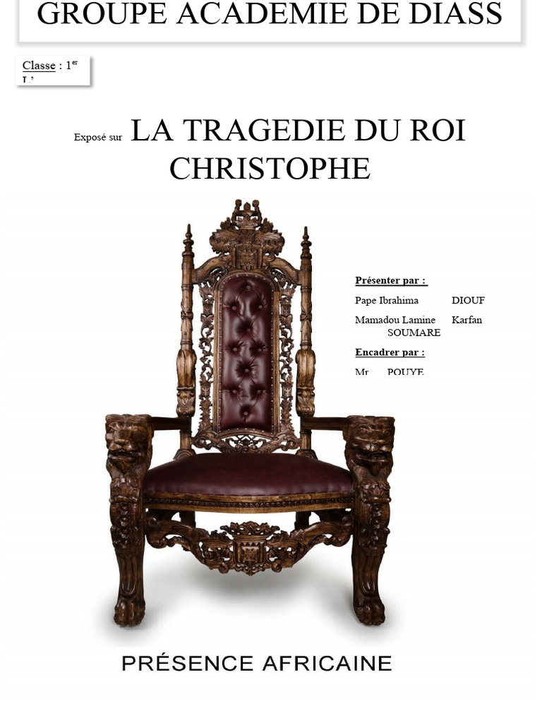 Exposé sur la Tragédie du Roi Christophe | PDF | Histoire | Jeunes adultes